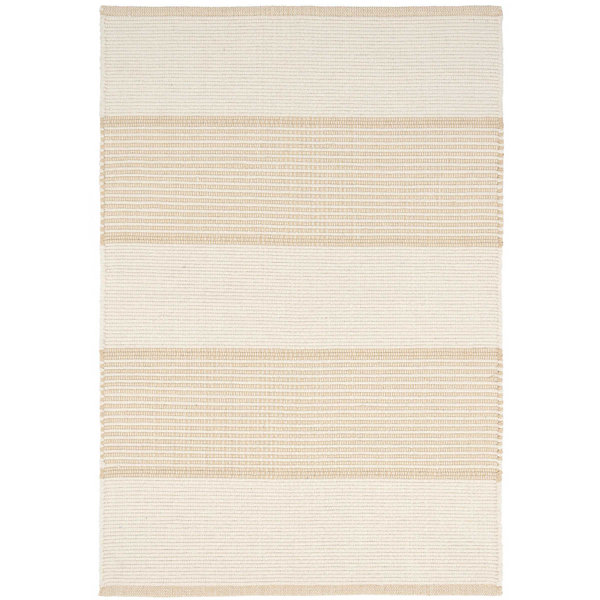 La Mirada Wheat Handwoven Cotton Rug & Reviews | Birch Lane