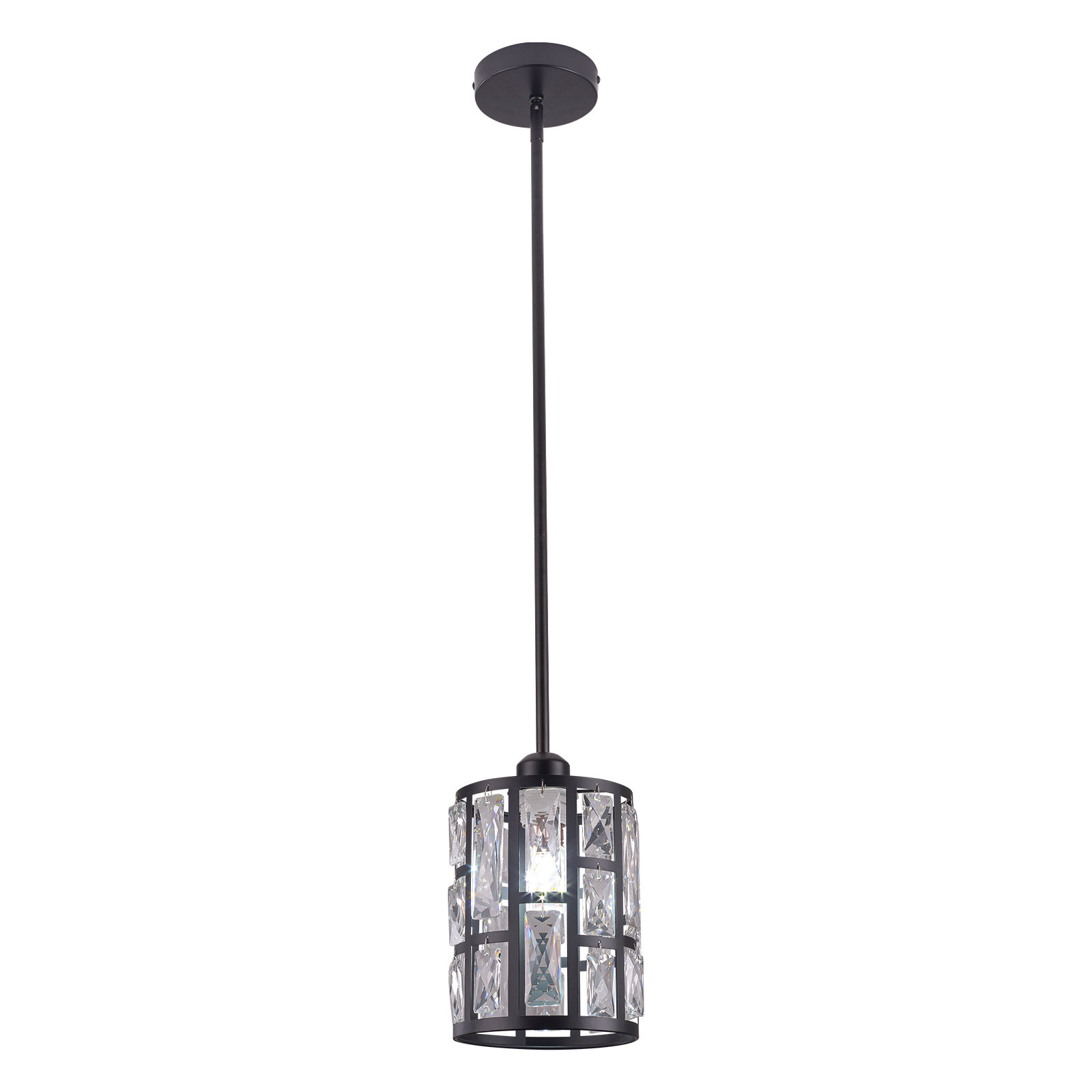 CNCEST Modern Crystals Dimmable Ceiling Light Adjustable Height | Wayfair