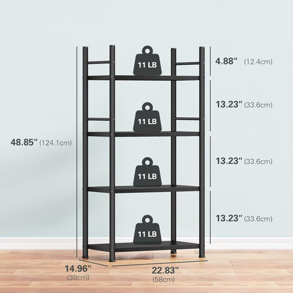 Latitude Run® 4 Tiers Kitchen Bakers Rack, Heavy Duty Free Standing ...