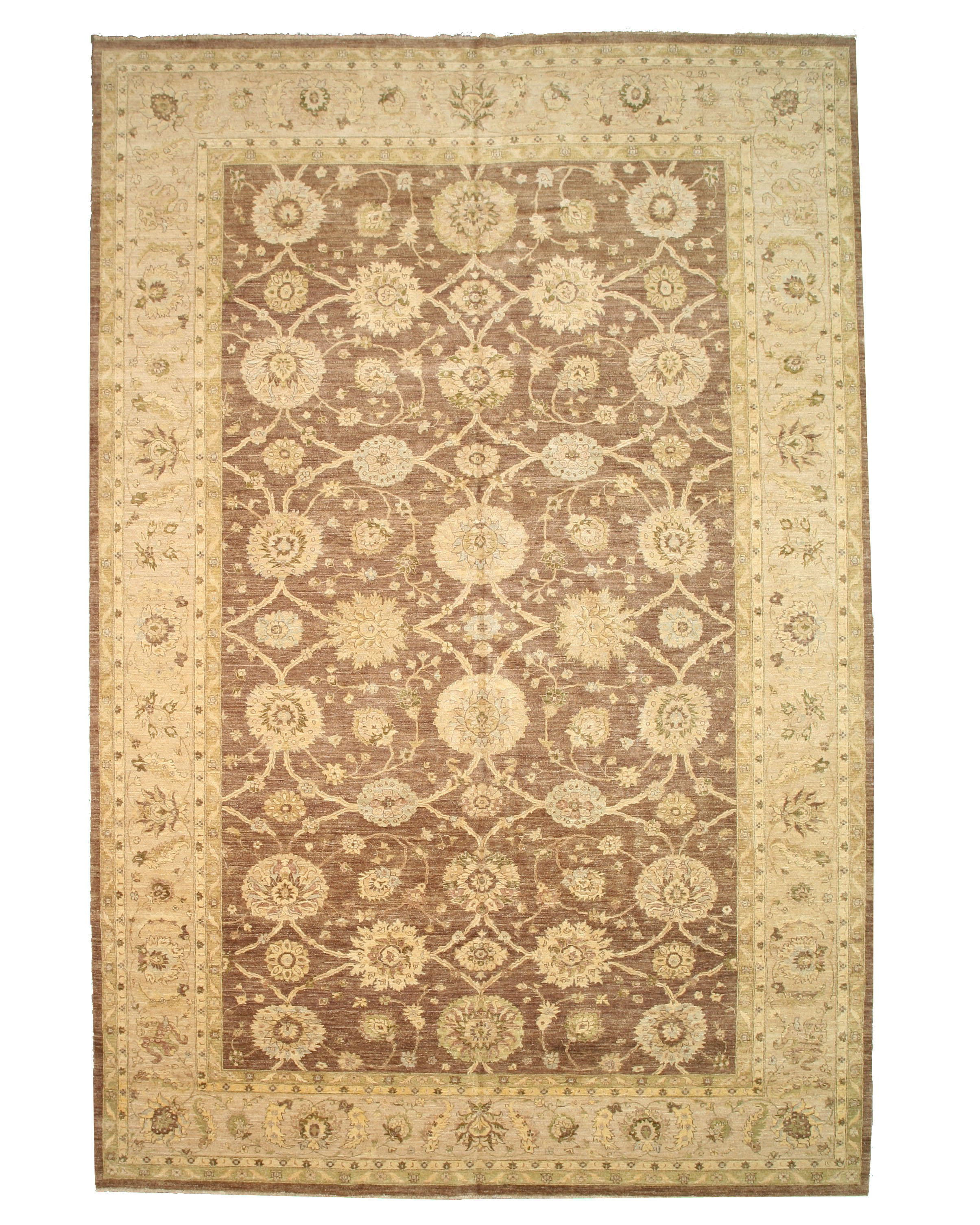 Meridian Rugmakers Unique Peshawar Beige Hand Knotted Wool Rug | Wayfair