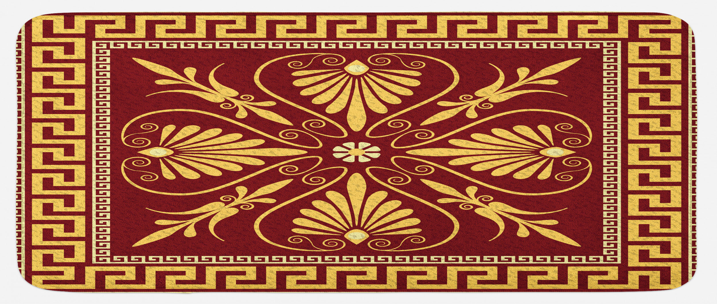 East Urban Home Greek Key Kitchen Mat | Wayfair