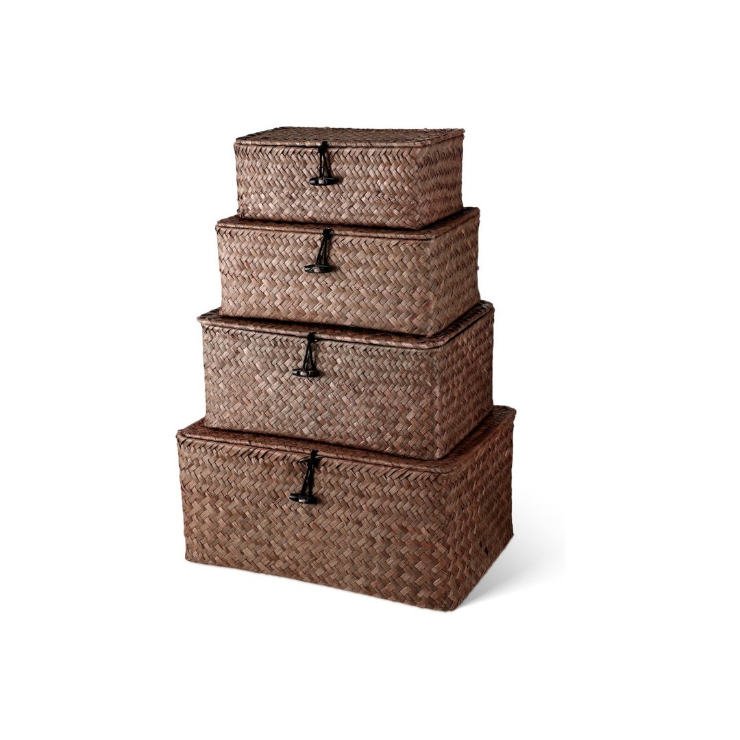 Bayou Breeze Set Of 4 Wicker Storage Baskets Organizer,Storage Bins ...