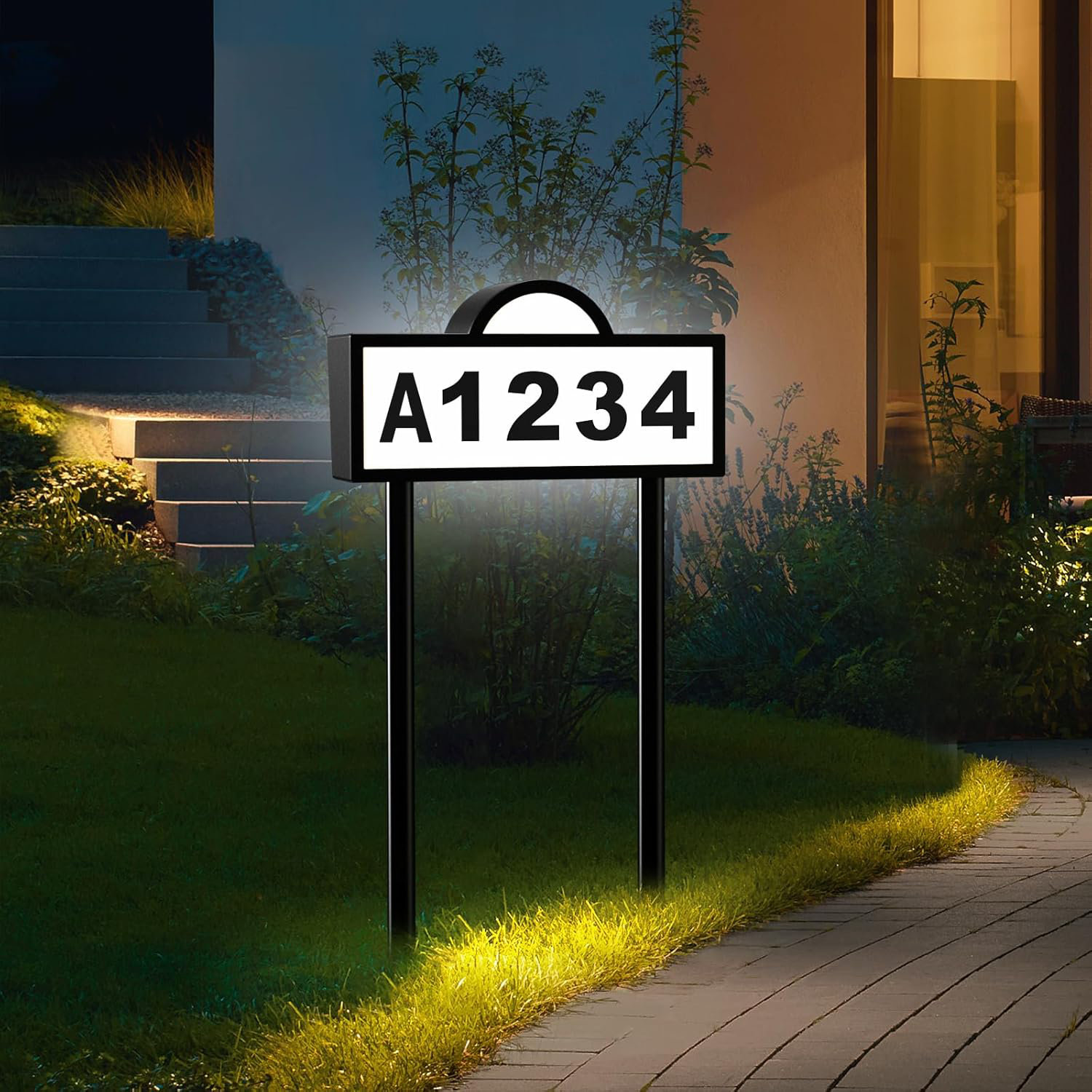 Home Moderne-N Solar Address Signs For House, Waterproof House Numbers ...