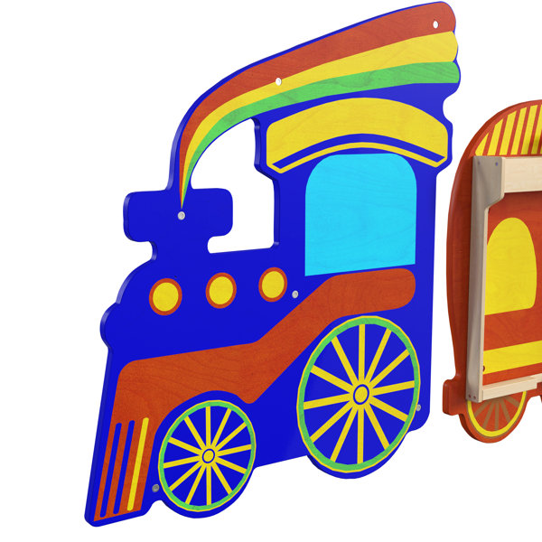 Bright Beginnings Commercial Grade 13' Wooden Train STEAM Wall System ...
