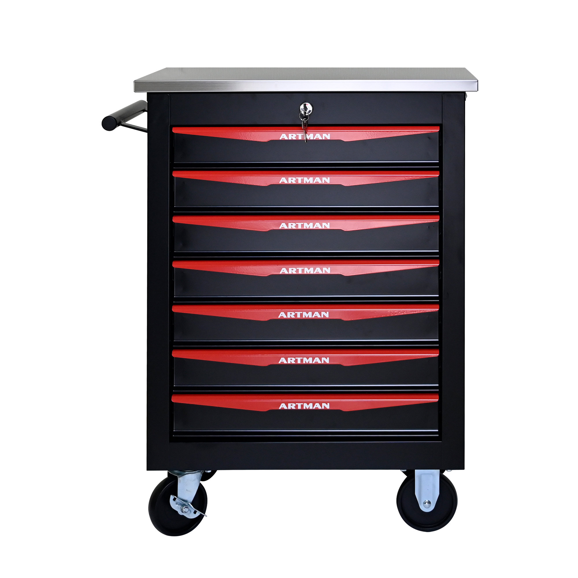 17 Stories 7 Drawers Multifunctional Tool Cart with Wheels,Metal ...