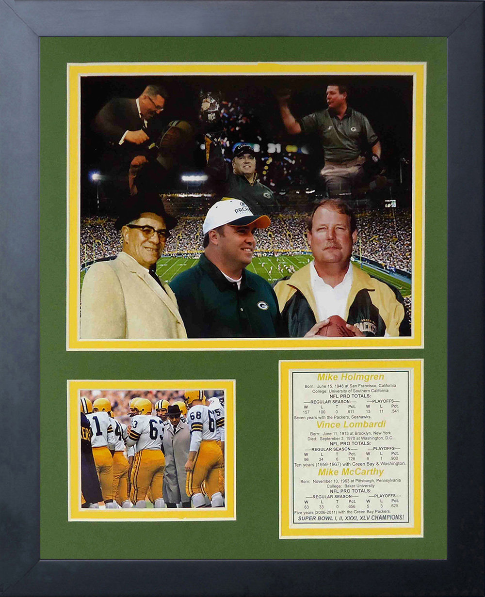 Legends Never Die Green Bay Packers Packers Coaches Framed Memorabilia ...