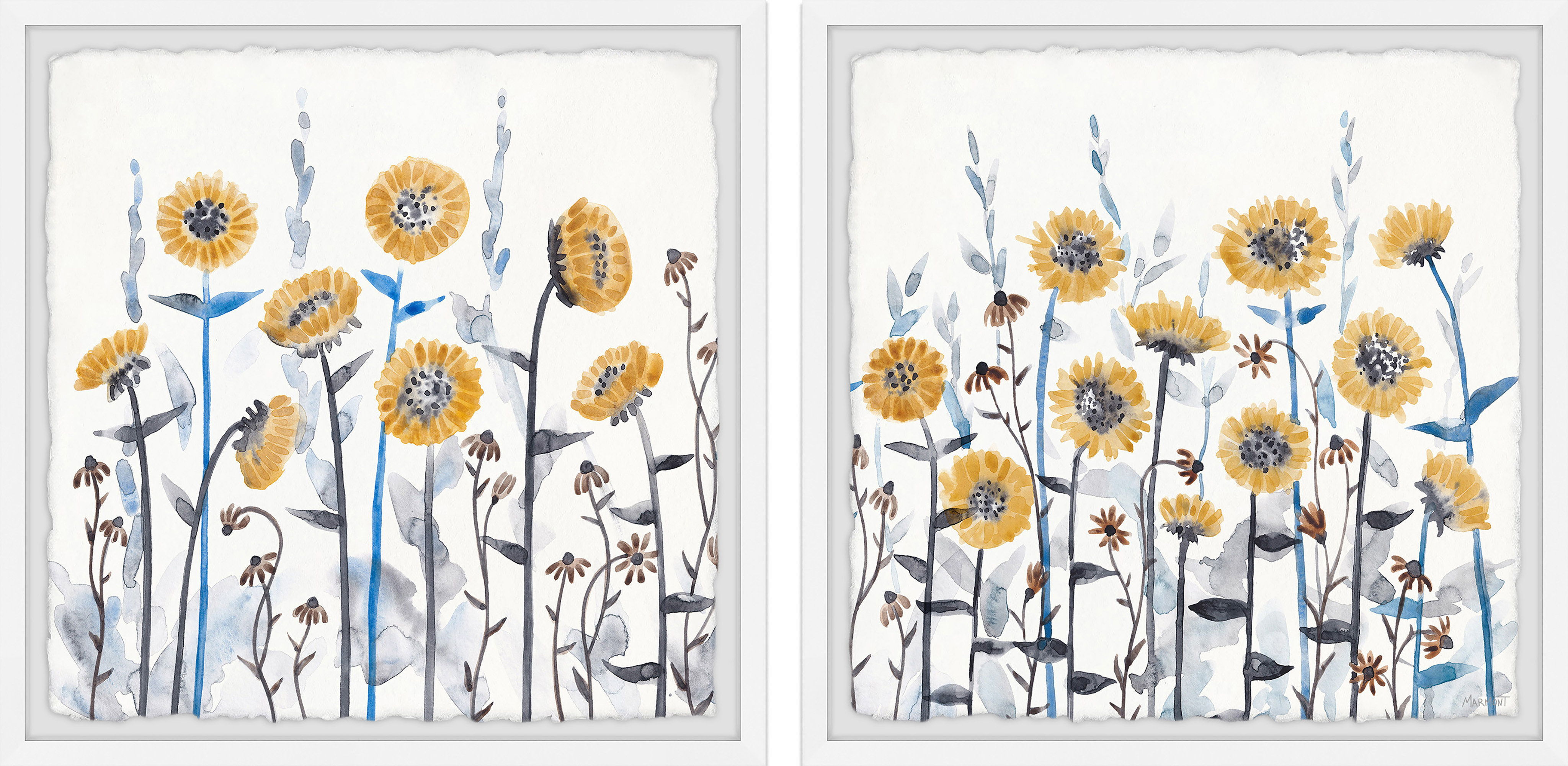Marmont Hill Yellow Spring Flowers by Marmont Hill - 2 Piece Picture ...