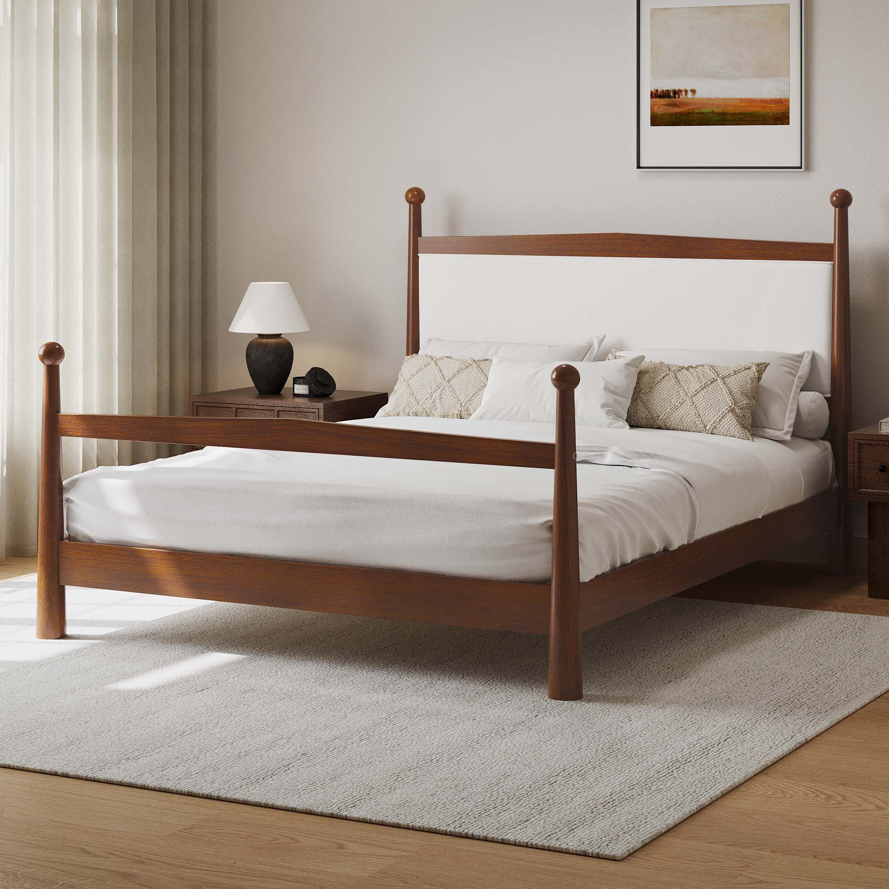 Lark Manor™ Mid-Century Modern King Platform Bed with Sturdy ...