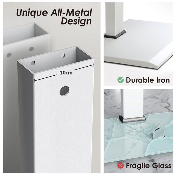 Ebern Designs Universal Swivel Floor TV Stand TV Mount with Iron Base ...