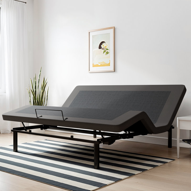 Alwyn Home Lysistrate Adjustable Bed Base, Wireless Remote, Independent ...