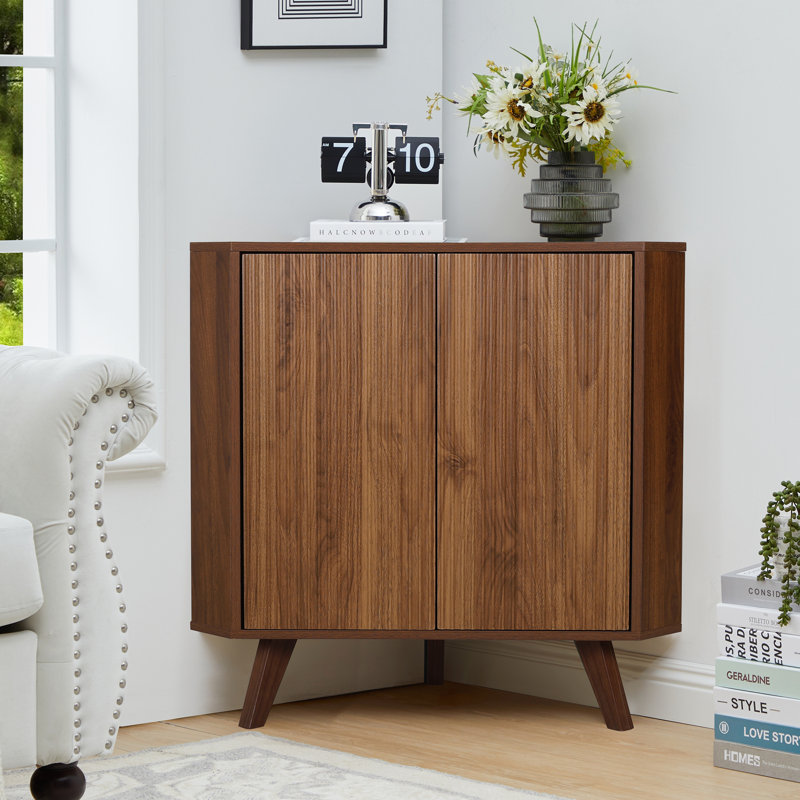 George Oliver Japria 2 Door Corner Accent Cabinet & Reviews | Wayfair