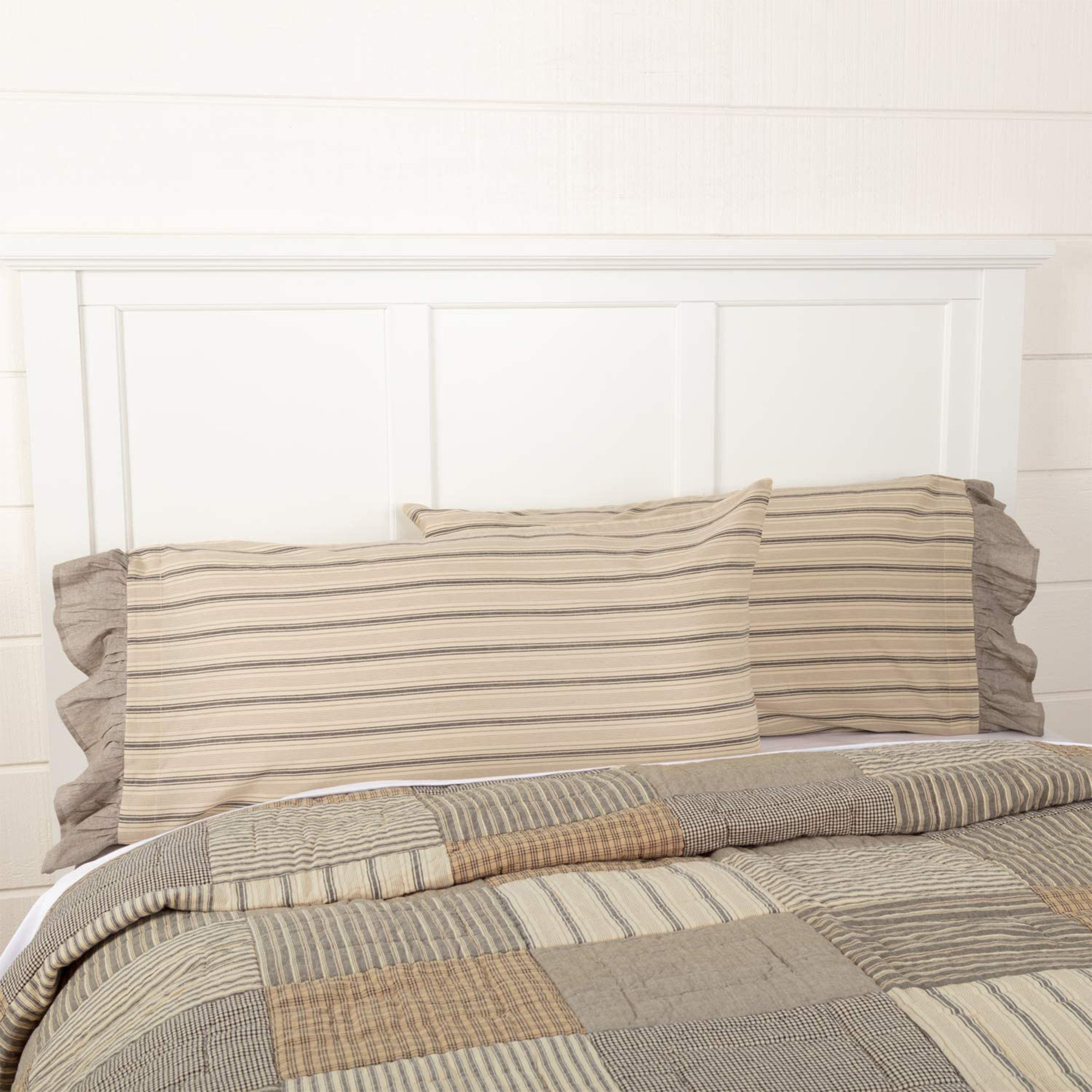 VHC Brands Sawyer Mill 136 Thread Count Striped 100% Cotton Pillowcase ...