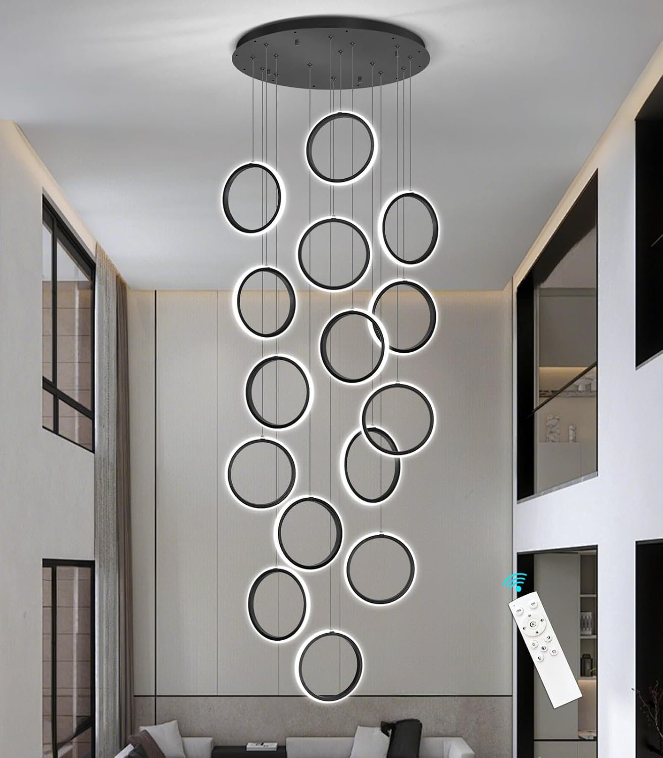Brayden Studio Hight Ciling Chandelier Led Remote Control - Wayfair Canada