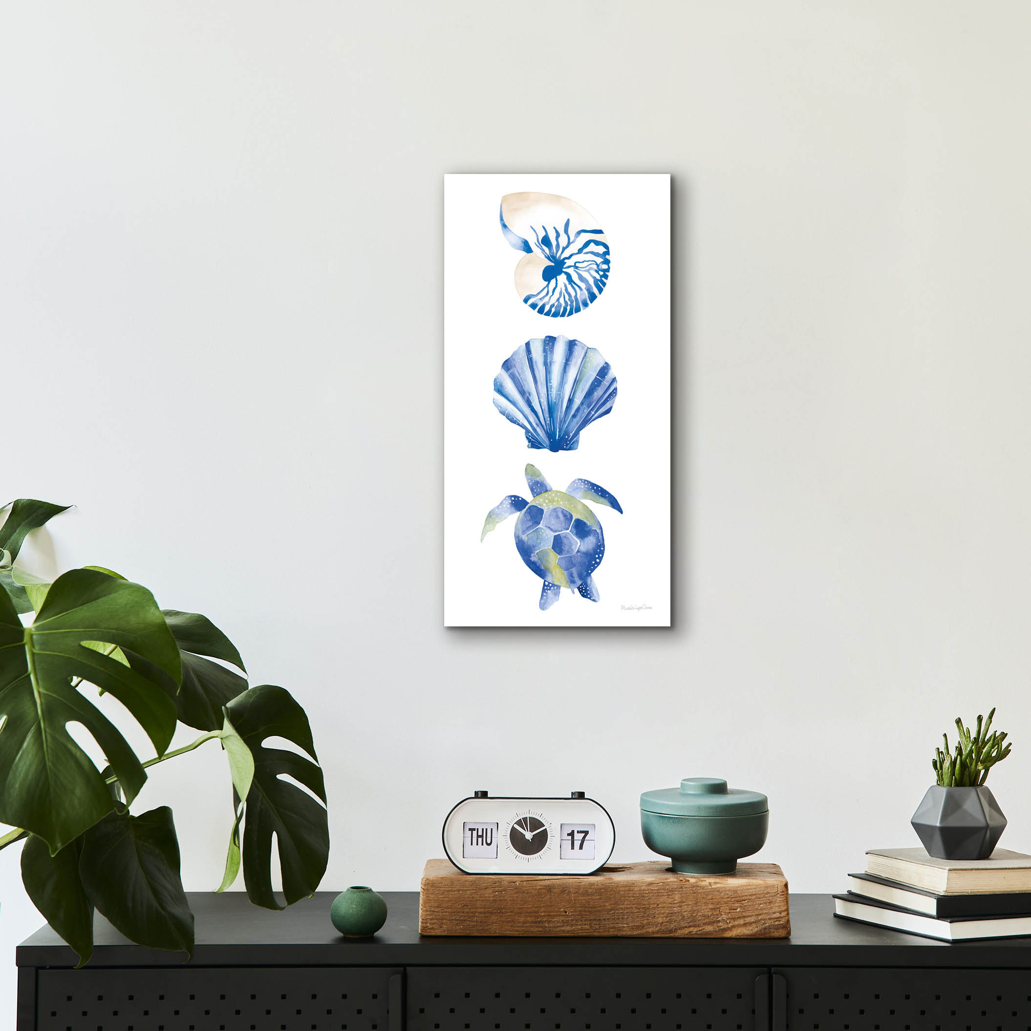 Dovecove 'Salty Waves Shells' by Mercedes Lopez Charro Acrylic Glass ...