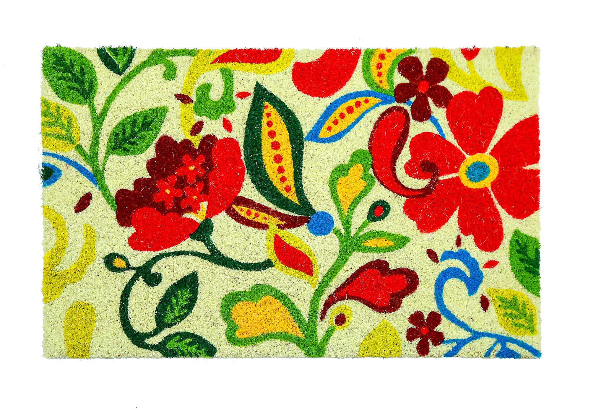 First Concept Inc Bleached Coconut Coir Fibre with Non-slip Back PVC ...