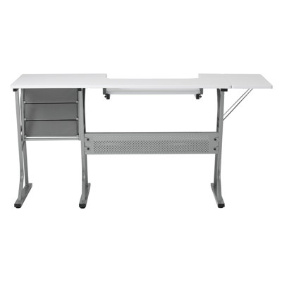 Sew Ready 60.25'' x 23.75'' Sewing Table with Sewing Machine Platform ...