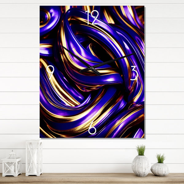 DesignArt Purple And Yellow Happiness Futuristic Myriad - Abstract ...