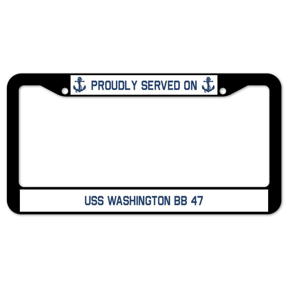SignMission Proudly Served on USS WASHINGTon BB 47 Plate Frame | Wayfair