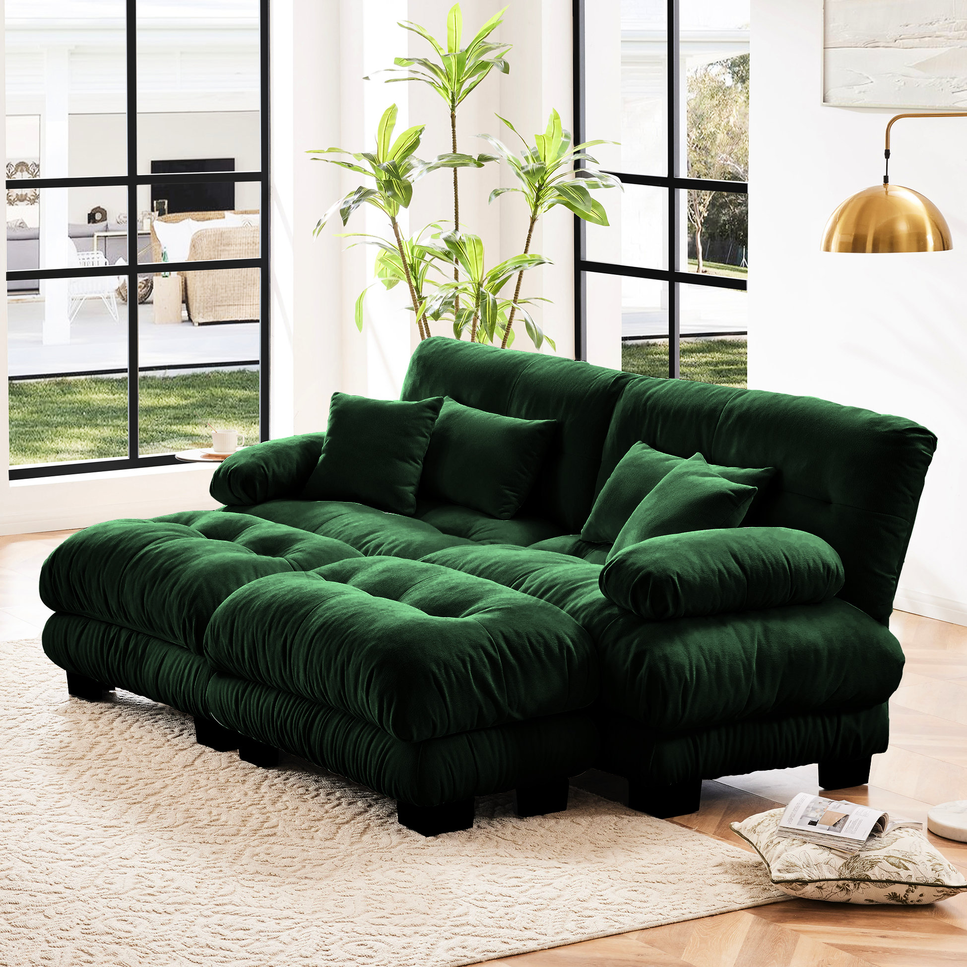 Hokku Designs 2 Seater Chenille Cloud With Flexible Combination ...