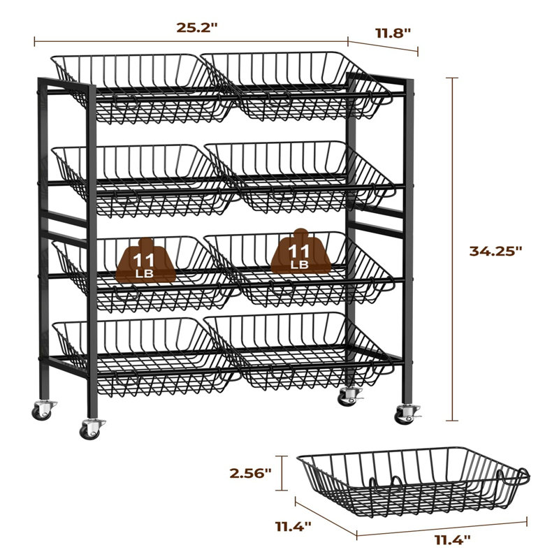 Latitude Run® 4 Tier Fruit Basket | Wayfair