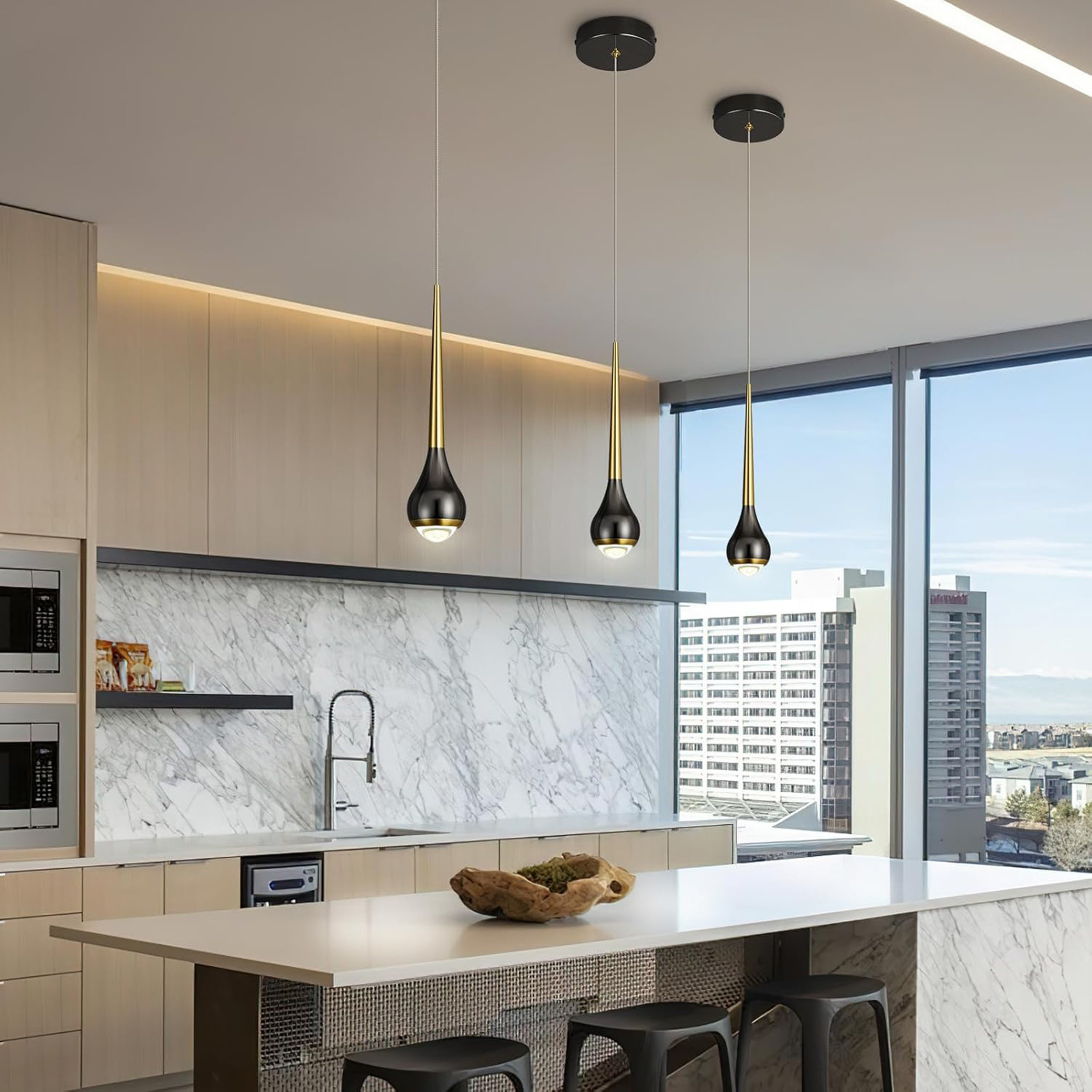 Mercer41 Modern LED Simple Pendant Light Fixtures,Island Pendant ...