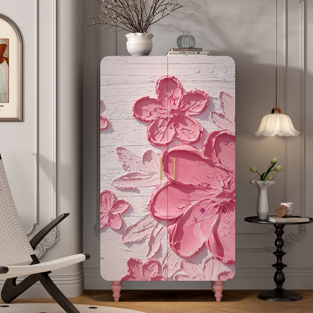 Canora Grey Simple Pink Flower Wardrobe | Wayfair