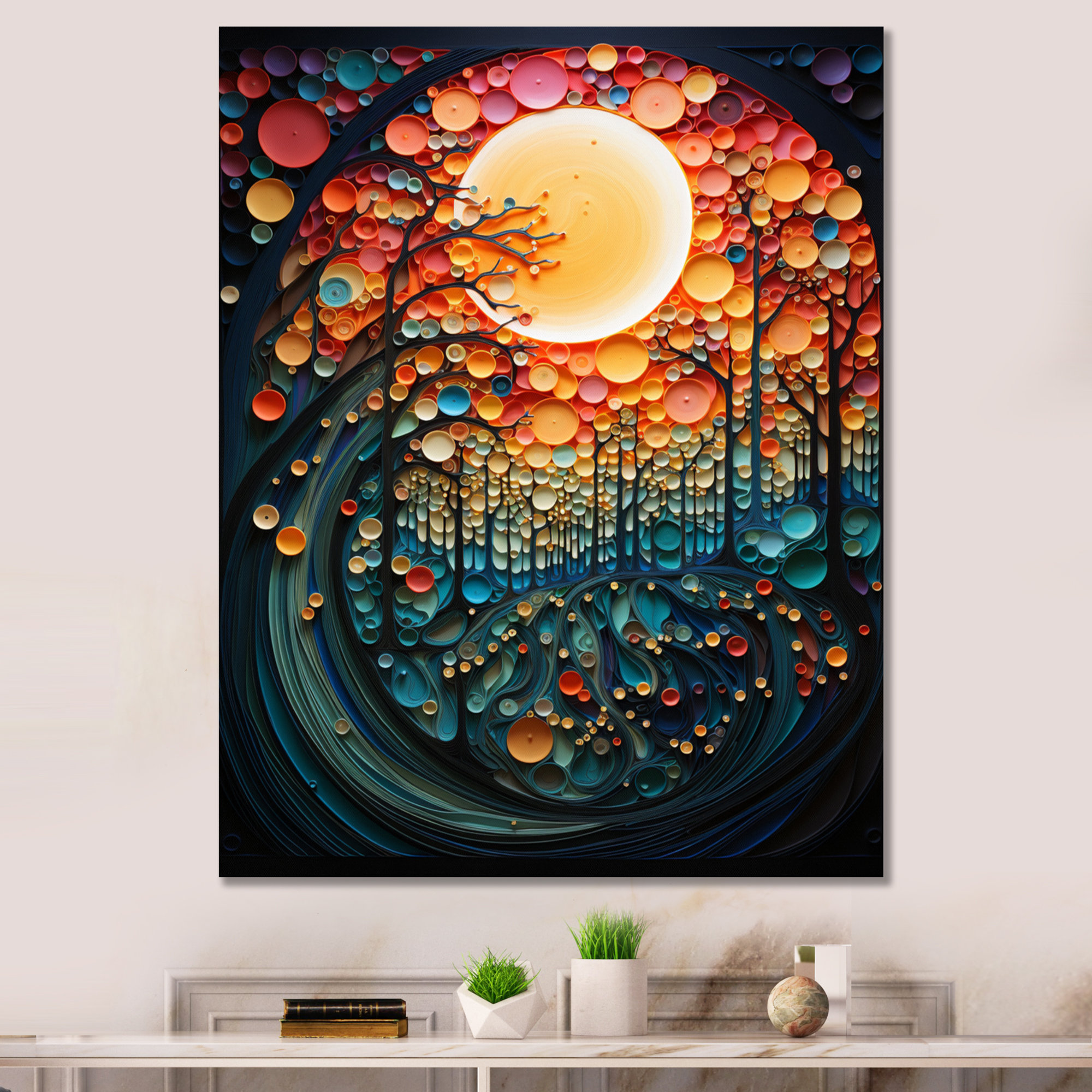 Latitude Run® Hardedge Art Sublime Tree Symmetry I - Abstract Wall ...
