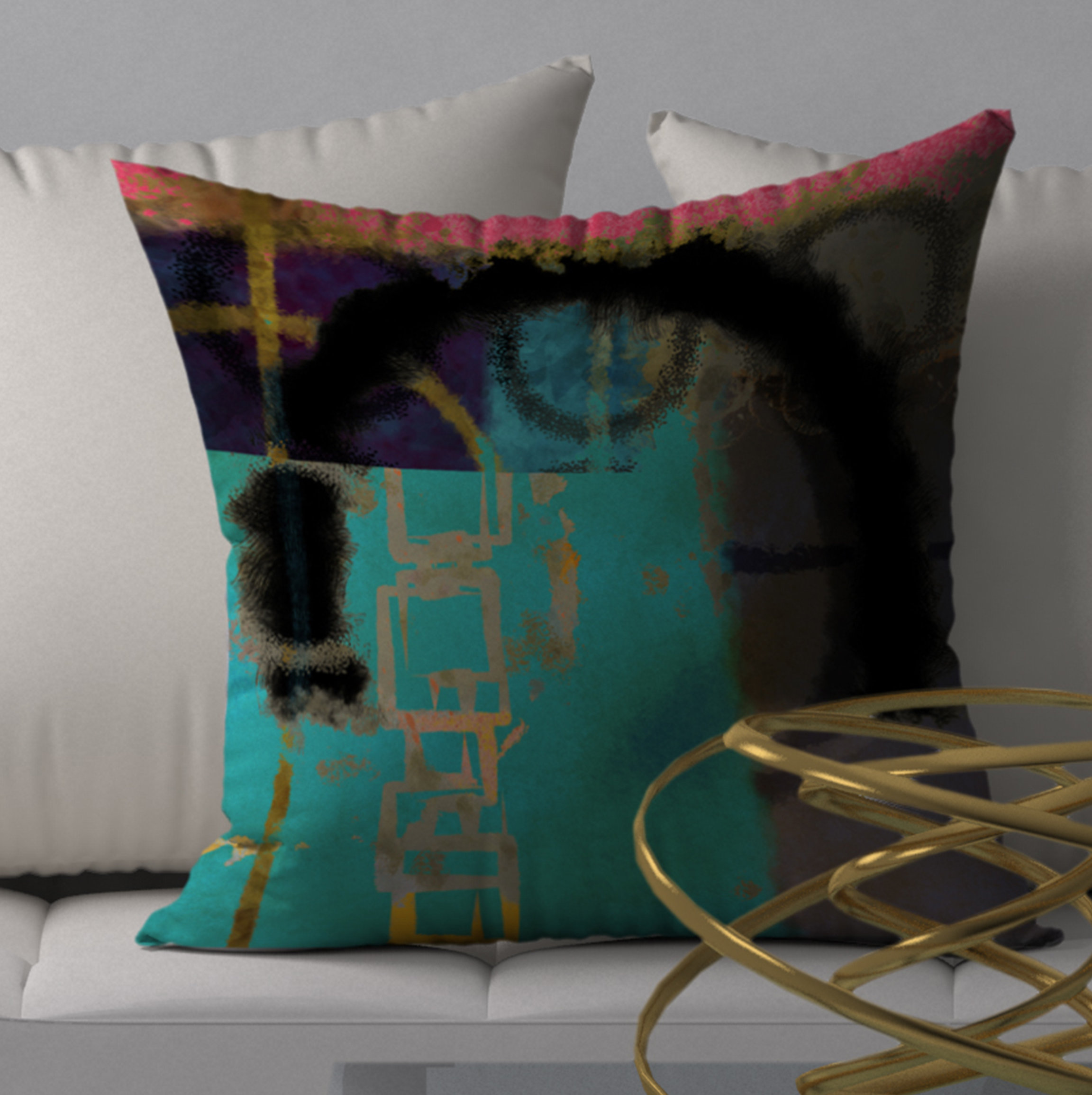 LeRoi Products Abstract Reversible Throw Pillow | Wayfair