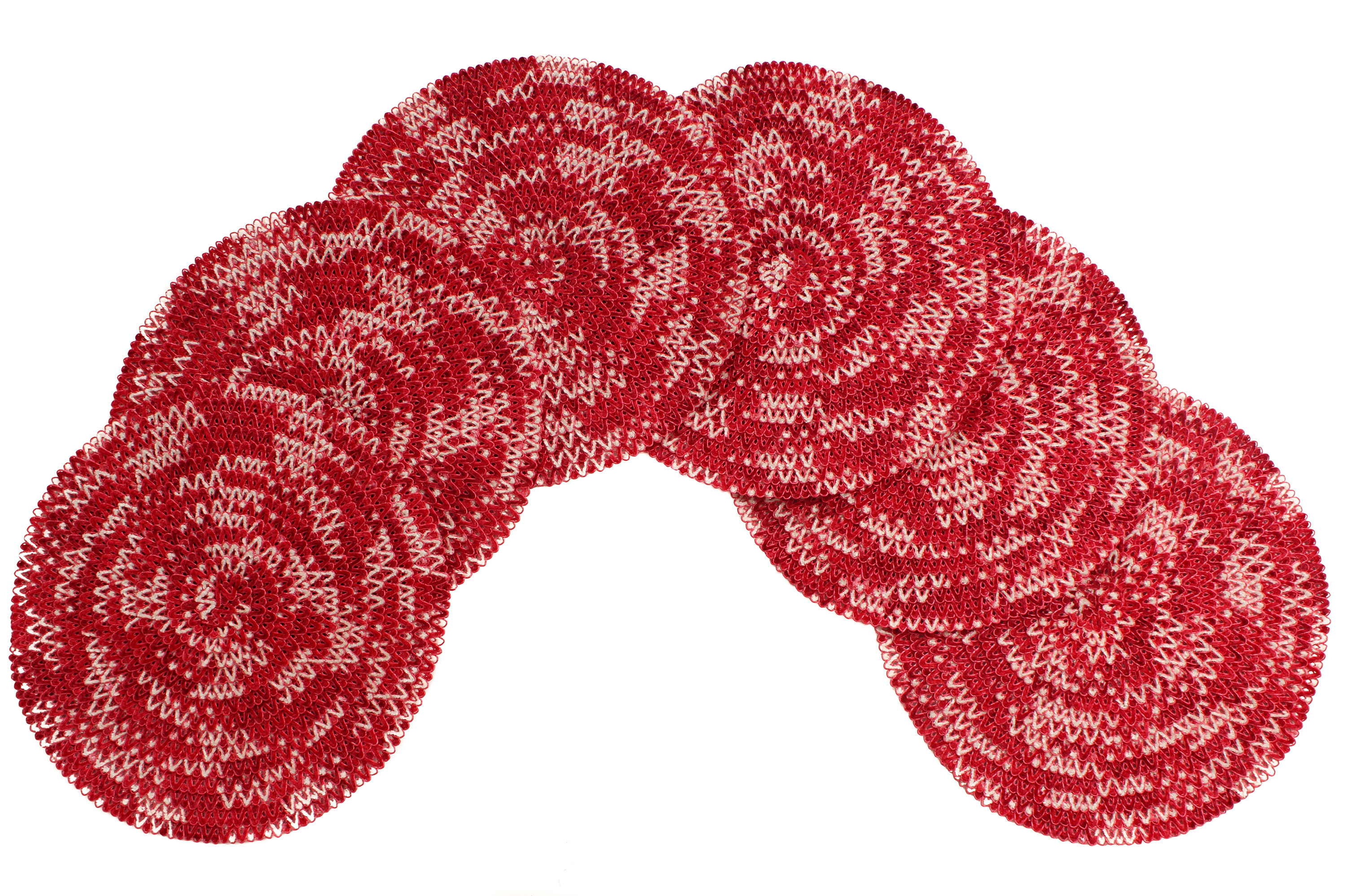 The Holiday Aisle® Mary Woven Table Placemats 15 Inches Round Set of 6 ...