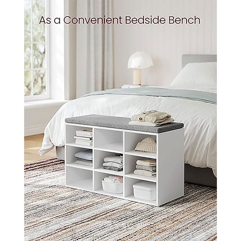 Rebrilliant 18 Pair Shoe Storage Bench | Wayfair