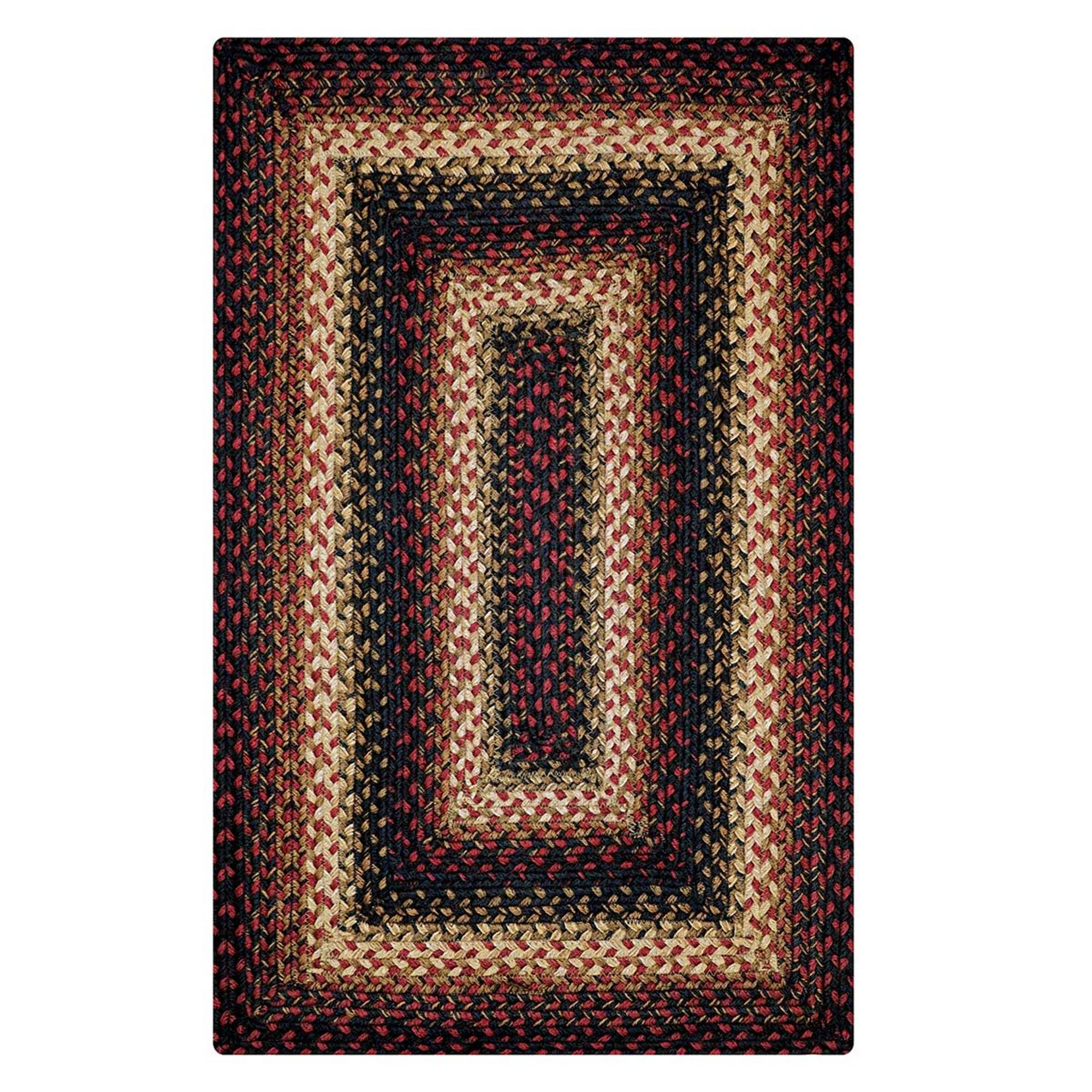 August Grove Daiquon Prescott Jute Black Braided Rug, Black and ...
