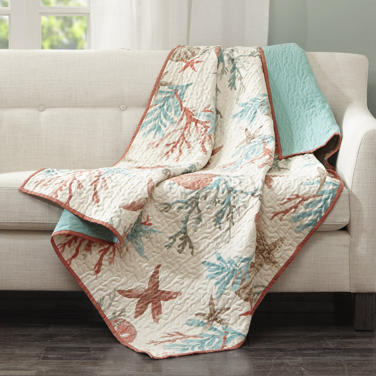 Madison Park Pebble Beach 100% Cotton Throw & Reviews | Wayfair