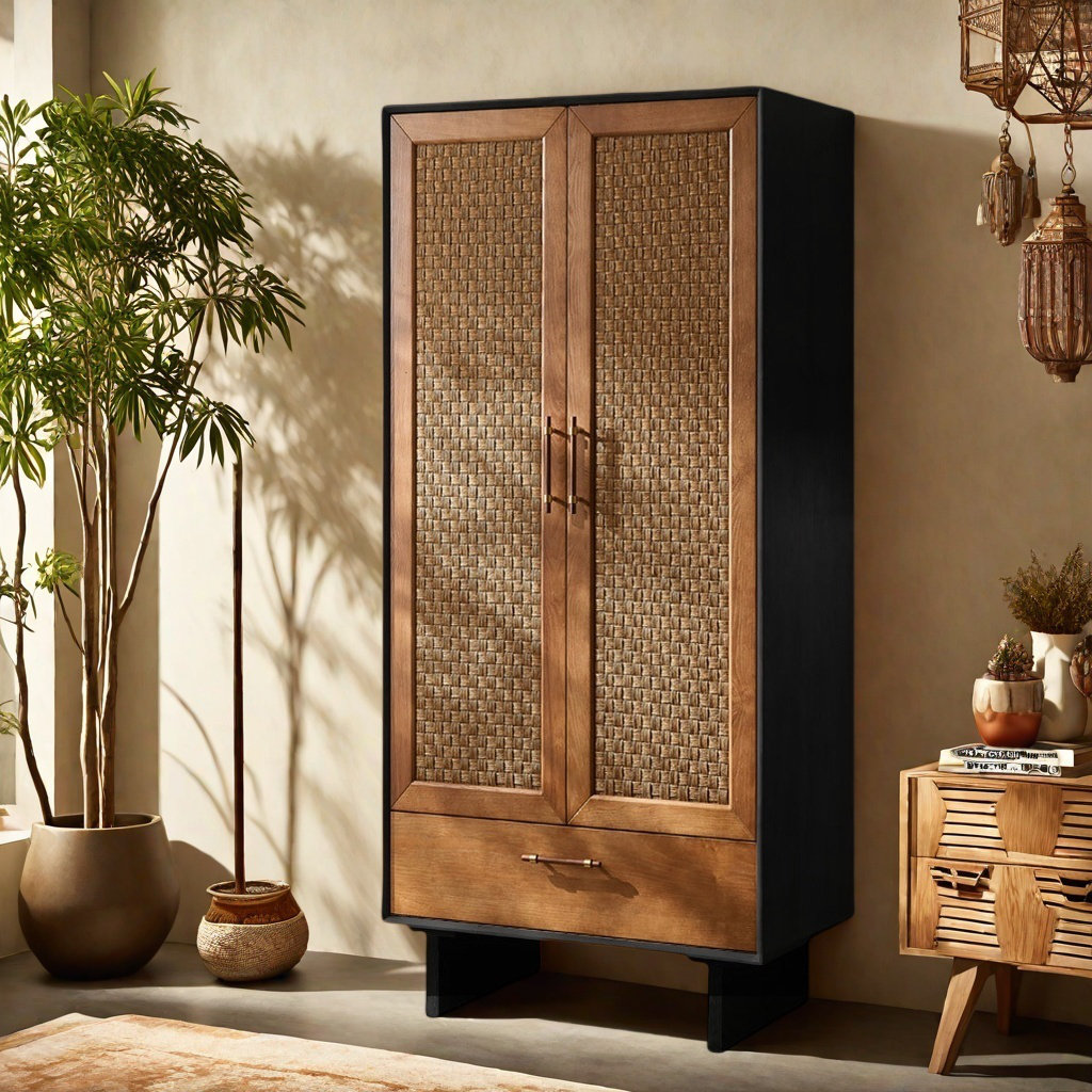 marlao Modern Simple Woven Wardrobe | Wayfair
