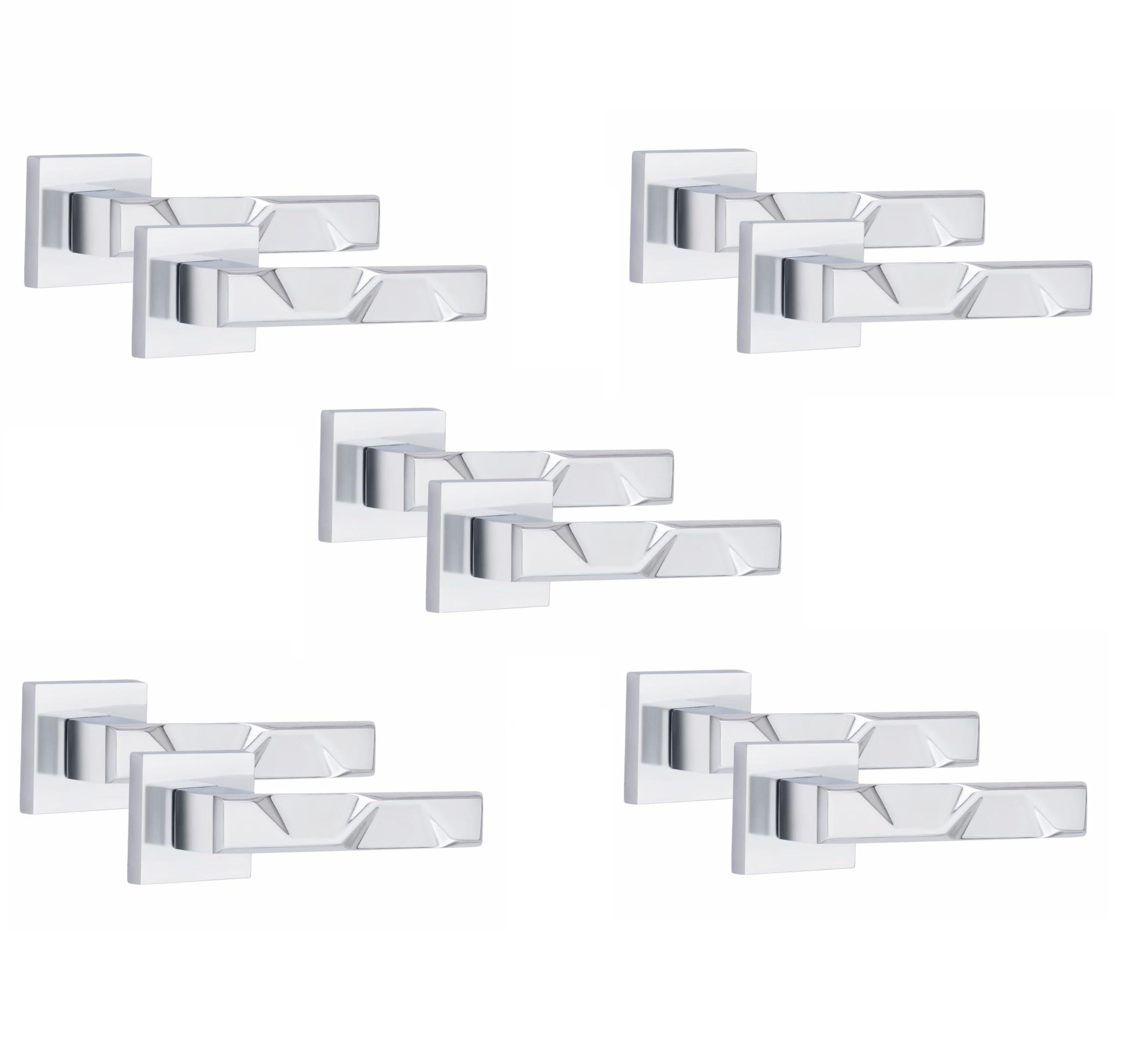 Ivy Bronx 5 Pairs Modern Nova Premium Design Door Handles on Square ...