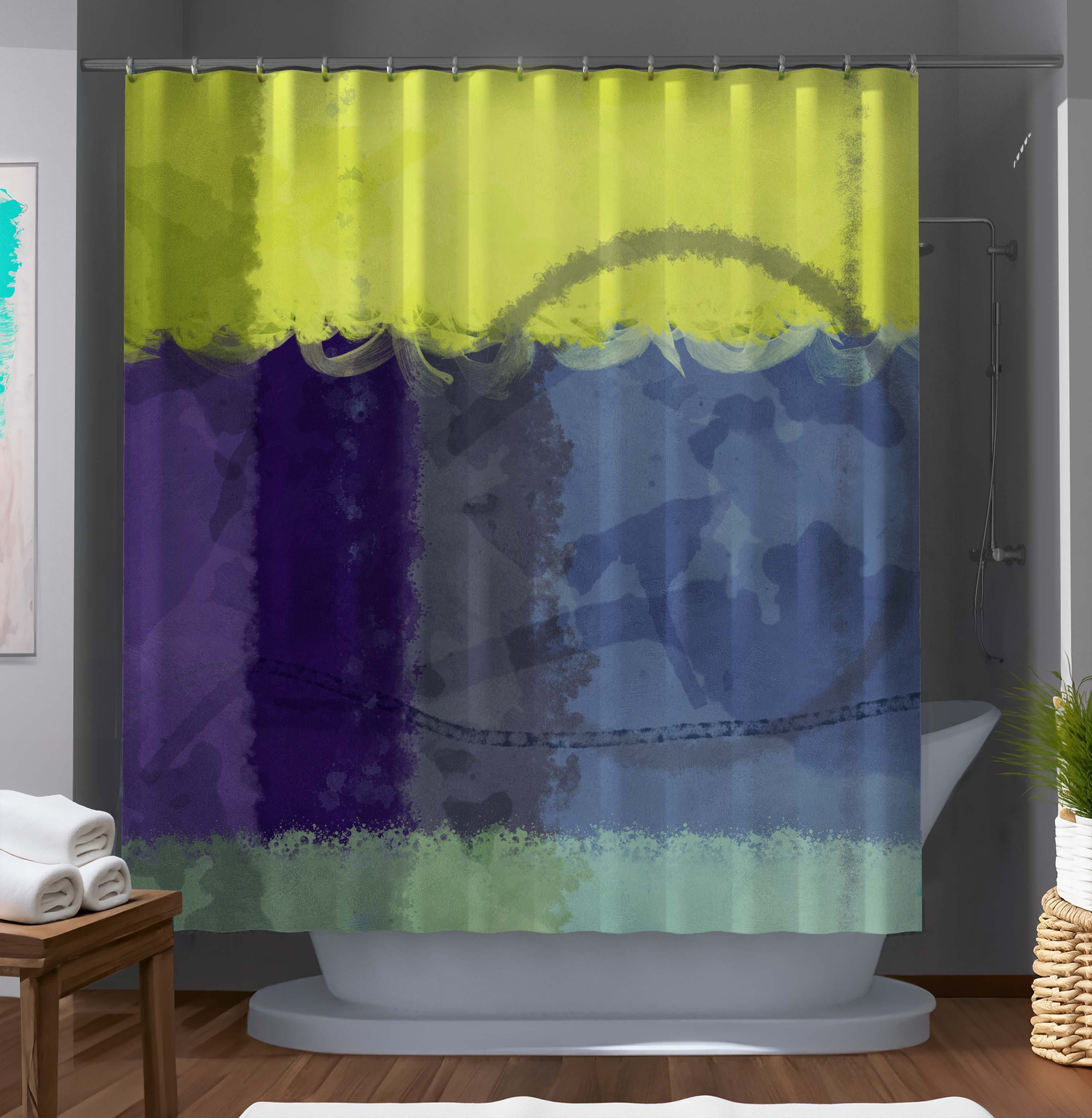 East Urban Home Brooklenn Abstract Shower Curtain | Wayfair