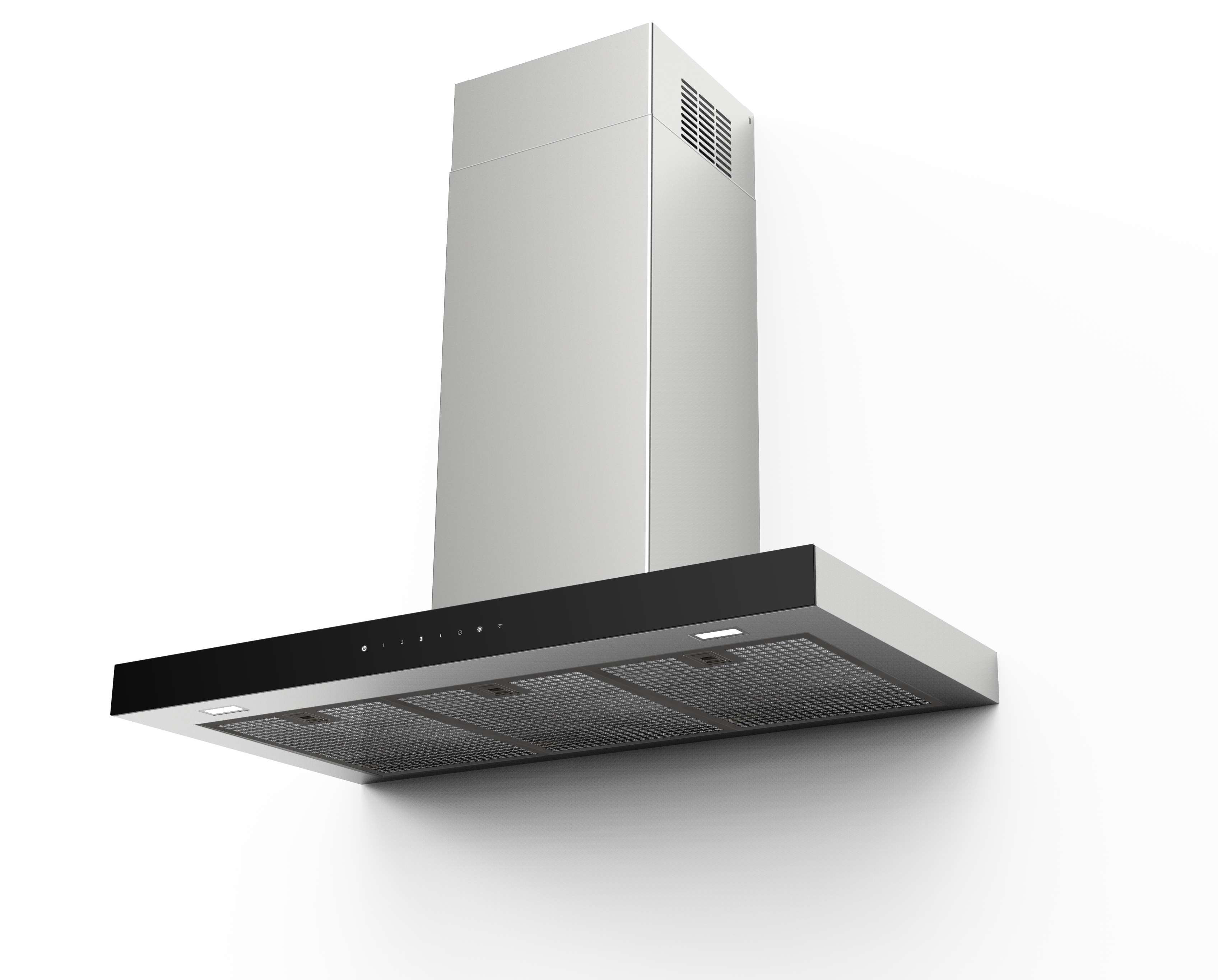 Faber Stilo Glass 36" 600 CFM Convertible Wall Range Hood Stainless ...