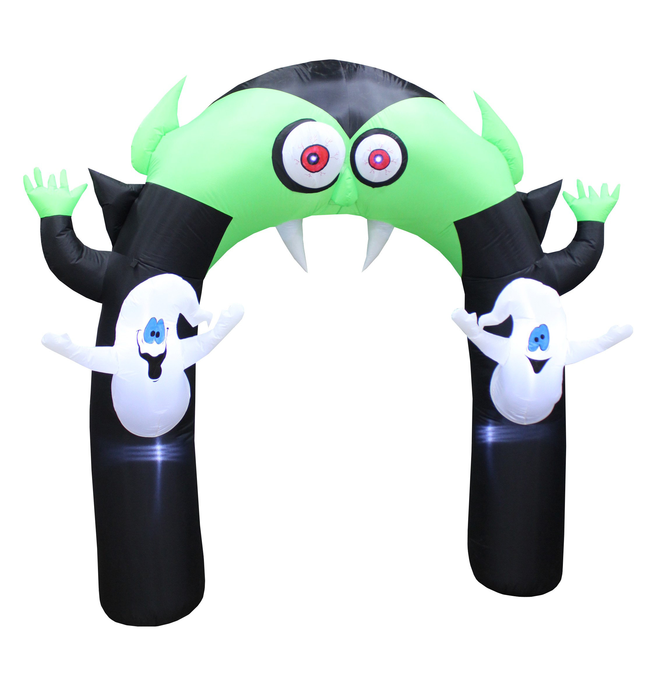 The Holiday Aisle® 8 Foot Tall Lighted Happy Halloween Inflatable ...