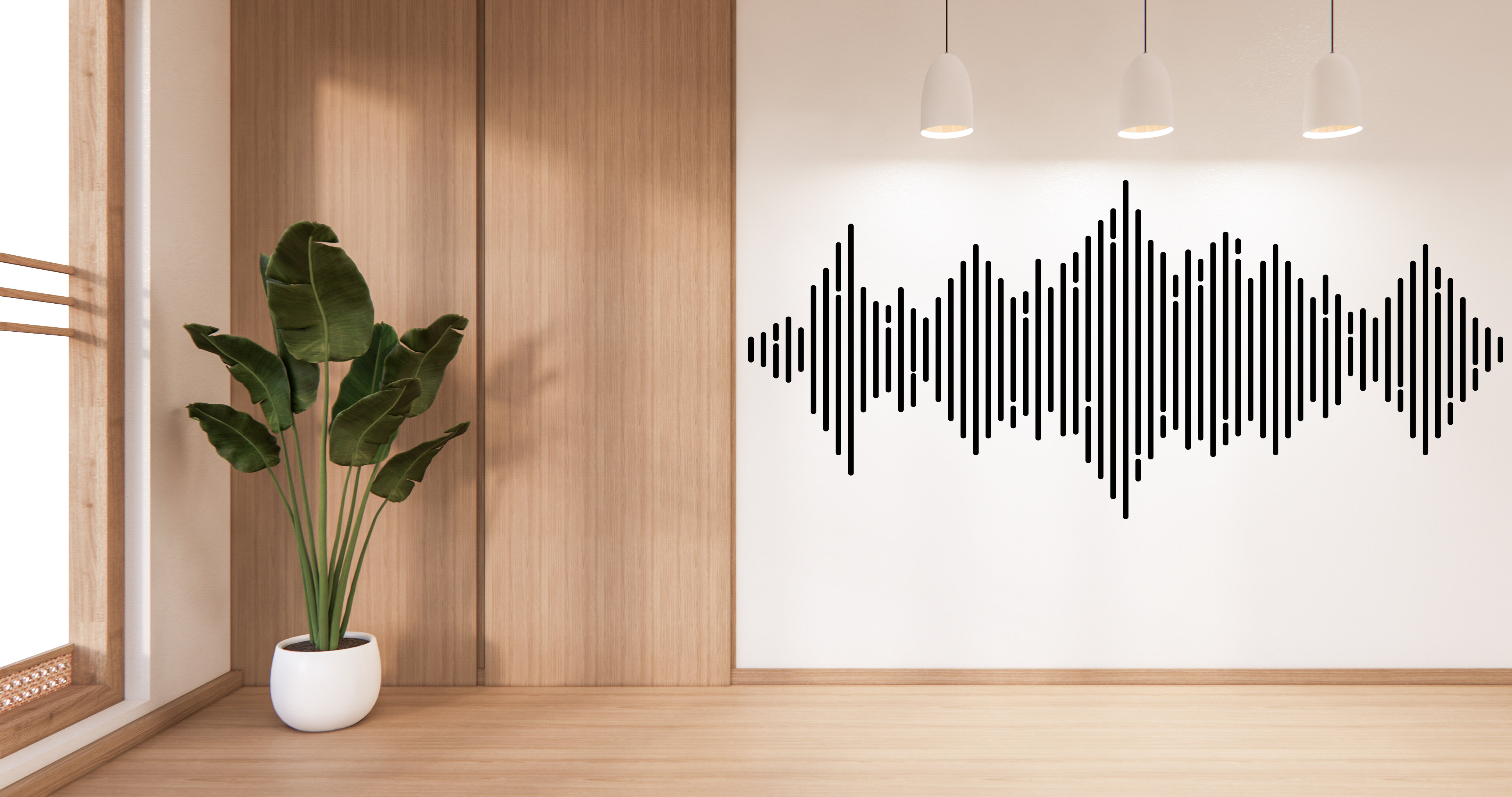 Ivy Bronx Audio Wave Wall Decal Sound Wave Wall Sticker Music Notes ...