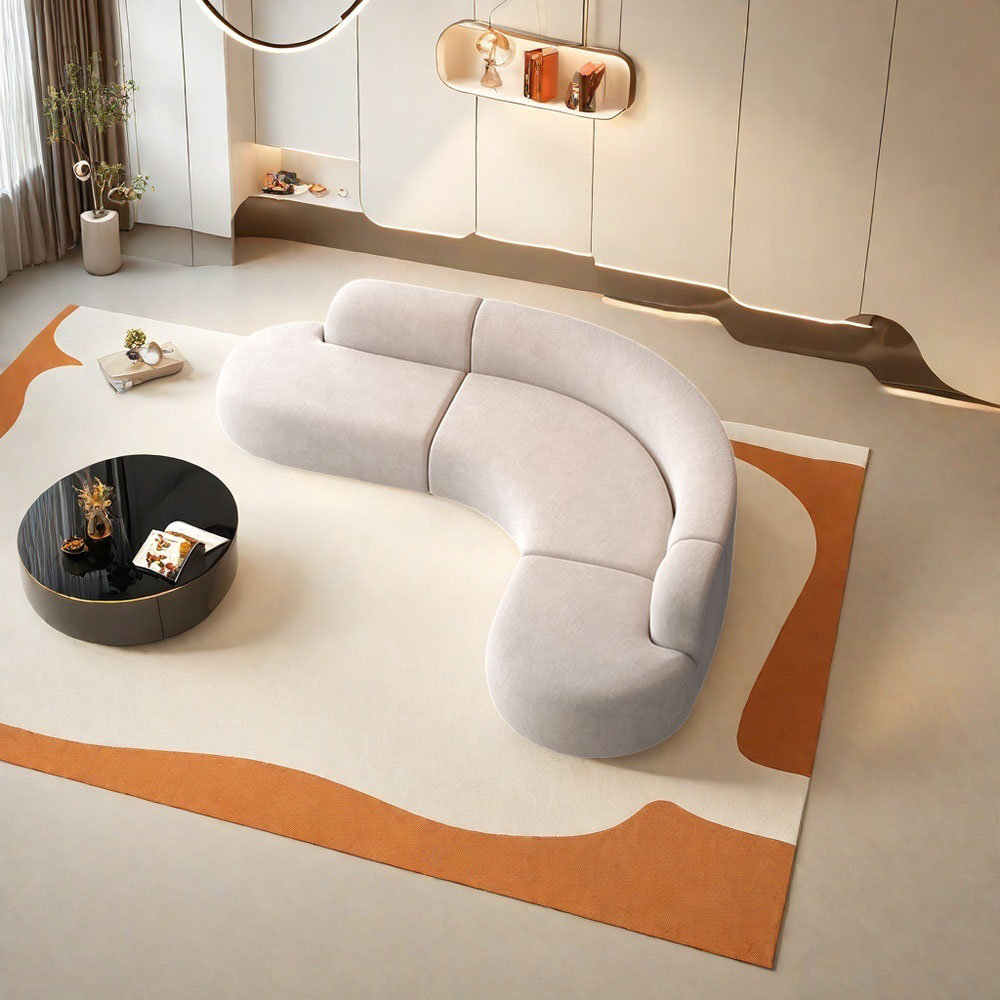ANCOREY Corner curved moon sofa | Wayfair
