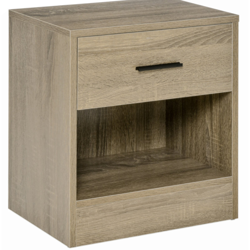 WANDINGT Side Table, Small End Table With Storage Shelf Drawer, Modern ...