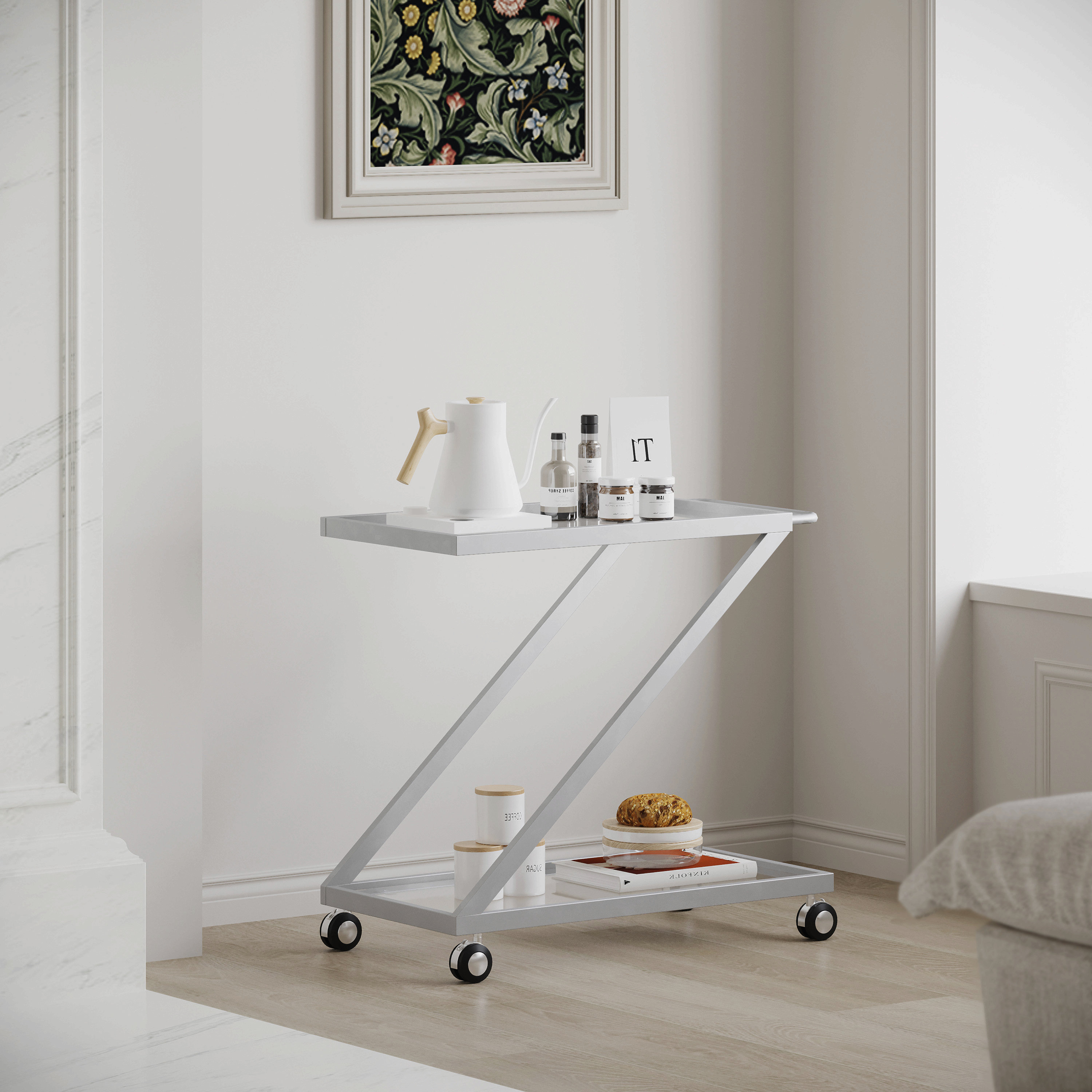 Ebern Designs SILVER PATIO BAR CART FOR PARTY | Wayfair
