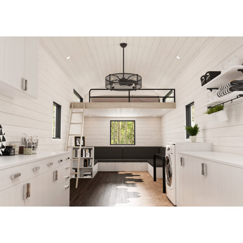 Hunter Fan 34" Fennec 4 - Blade Caged Ceiling Fan with Wall Control and ...