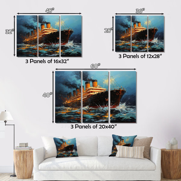 Breakwater Bay Boat Titanic Collage Interwoven II - Transportation Wall ...