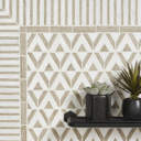 TileBar Monroe Corner Asian Statuary And Wooden Beige 8X8 Marble Mosaic ...