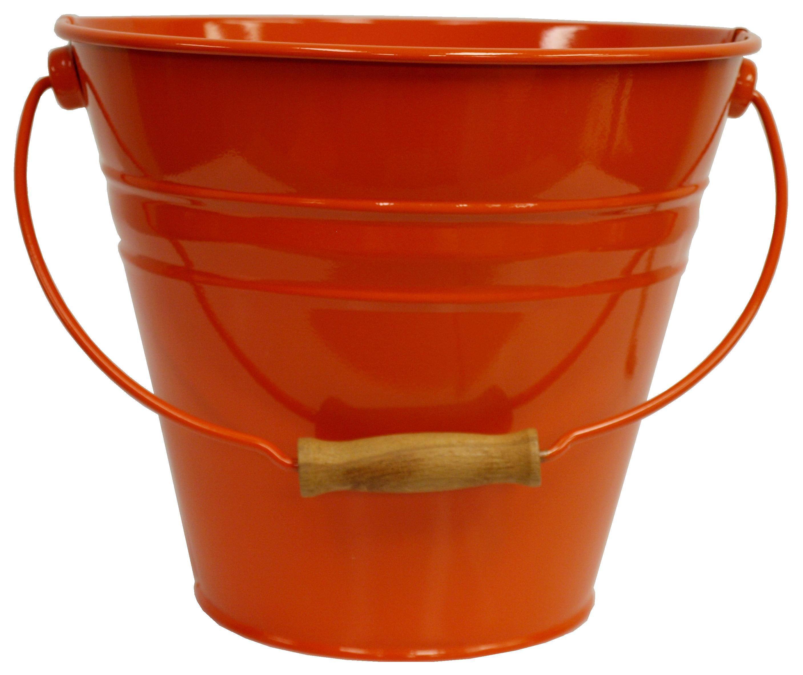 August Grove Enameled Galvanized Fun Metal/Wire Bucket & Reviews ...