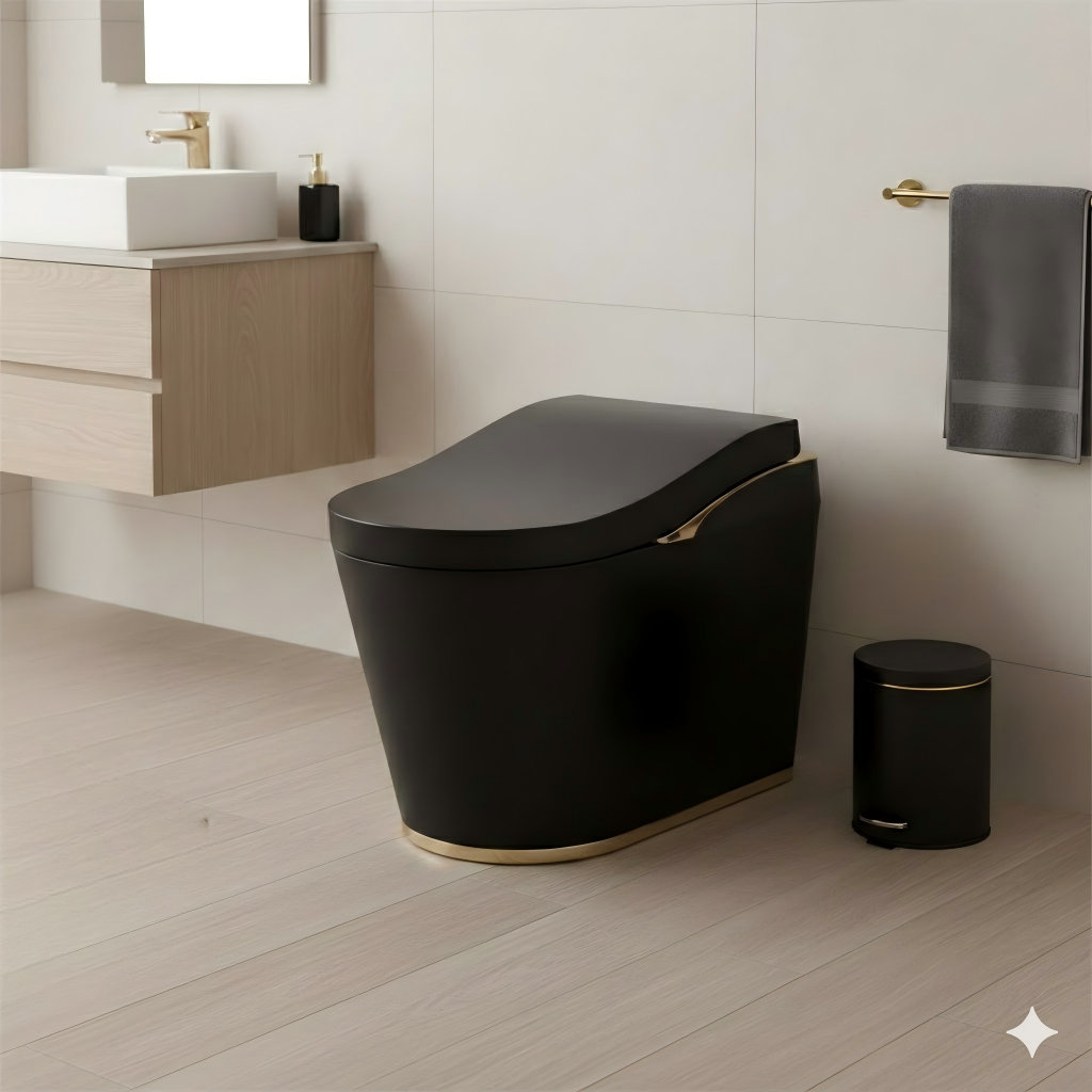 xuexin Modern tankless smart toilet with integrated bidet, featuring ...