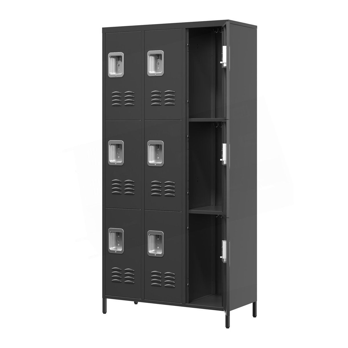 17 Stories 9 Door Lockers With Lock, Storage Locker Cabinet | Wayfair