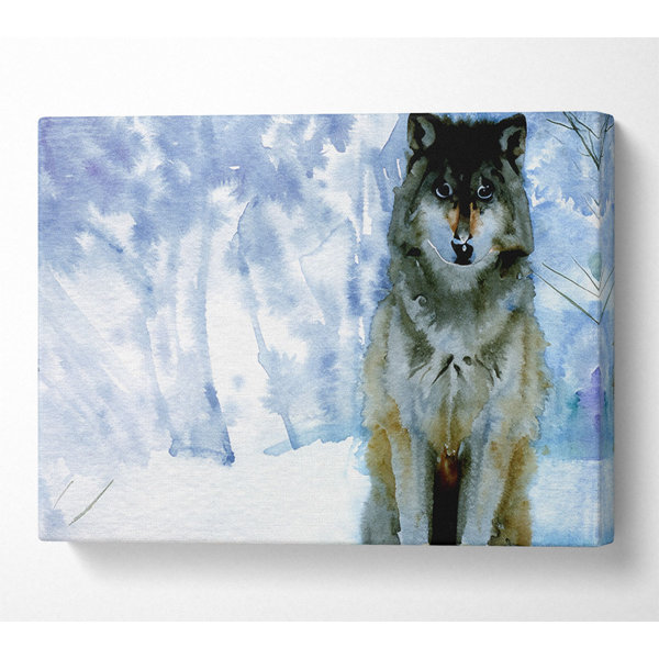 Alpen Home Snow Wolf - Wrapped Canvas Art Prints | Wayfair.co.uk