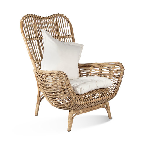 Ibolili Round Back Rattan Chair & Reviews | Wayfair