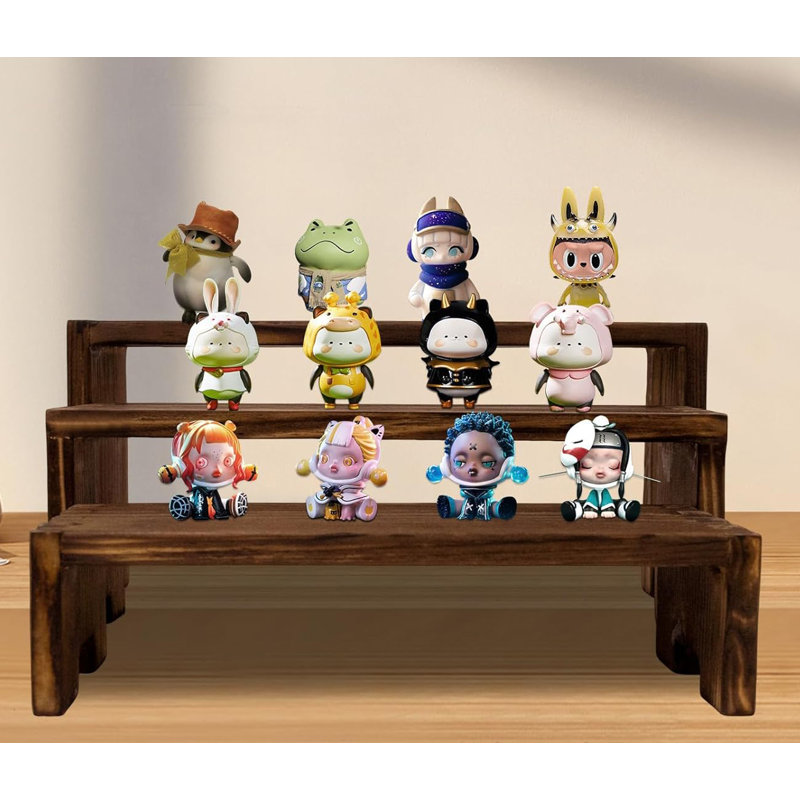 MODVAT 3 Tier Wood Risers Decorative Rectangular, 6-piece Set Display ...